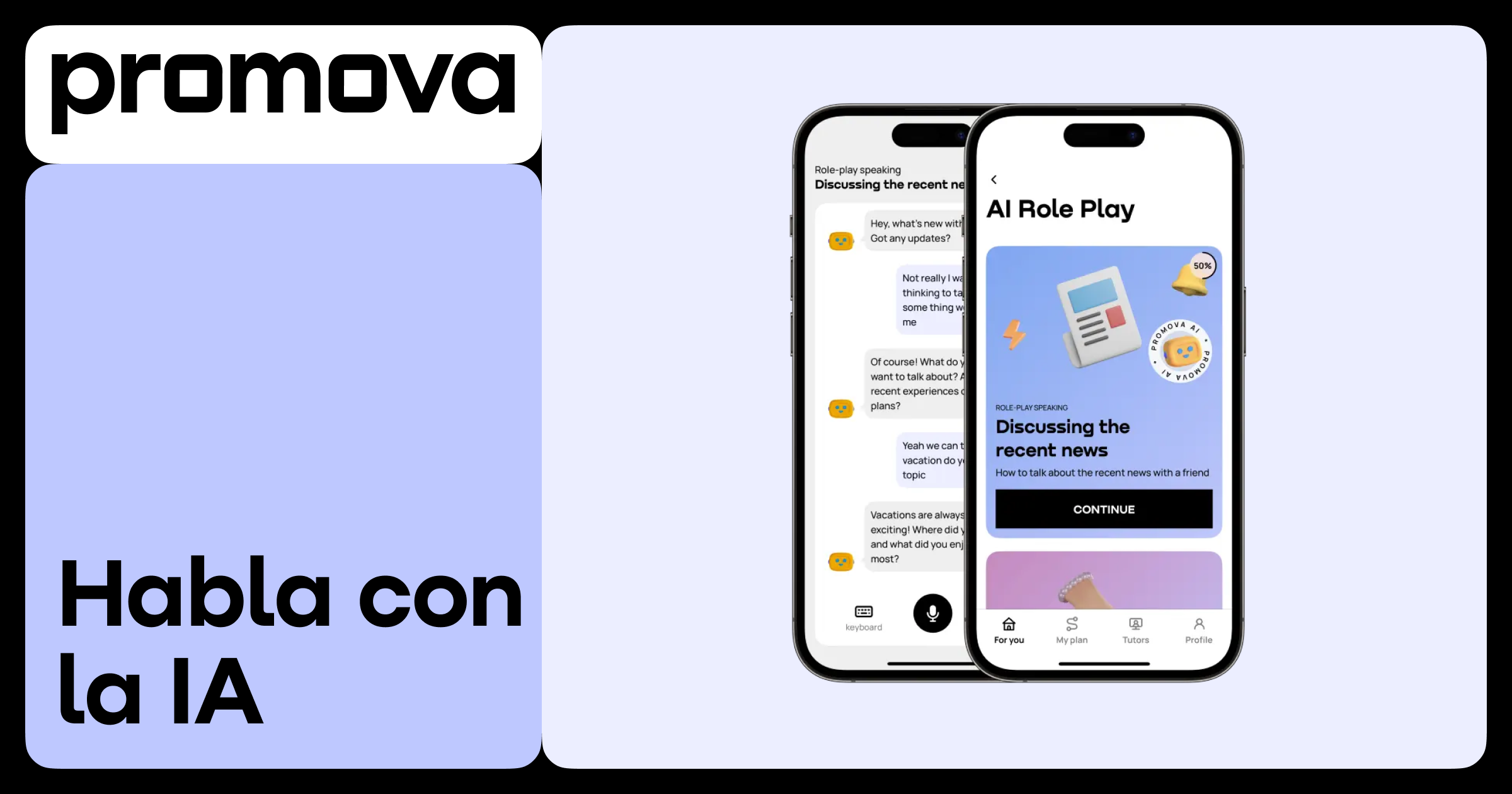 Aplicación para hablar con IA online: Tu tutor de inglés personal | Promova