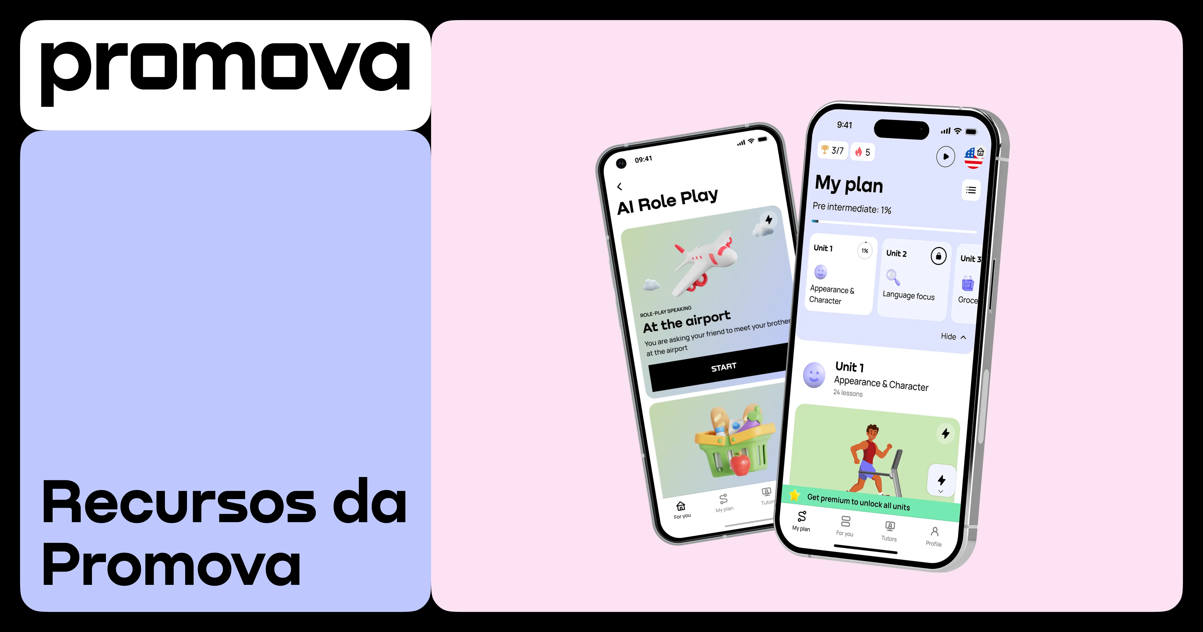 Recursos da Promova: seu melhor aplicativo para aprender idiomas | Promova
